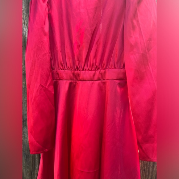 SHEIN | Dresses | Red Chain Detail Backless Satin Dress | Poshmark